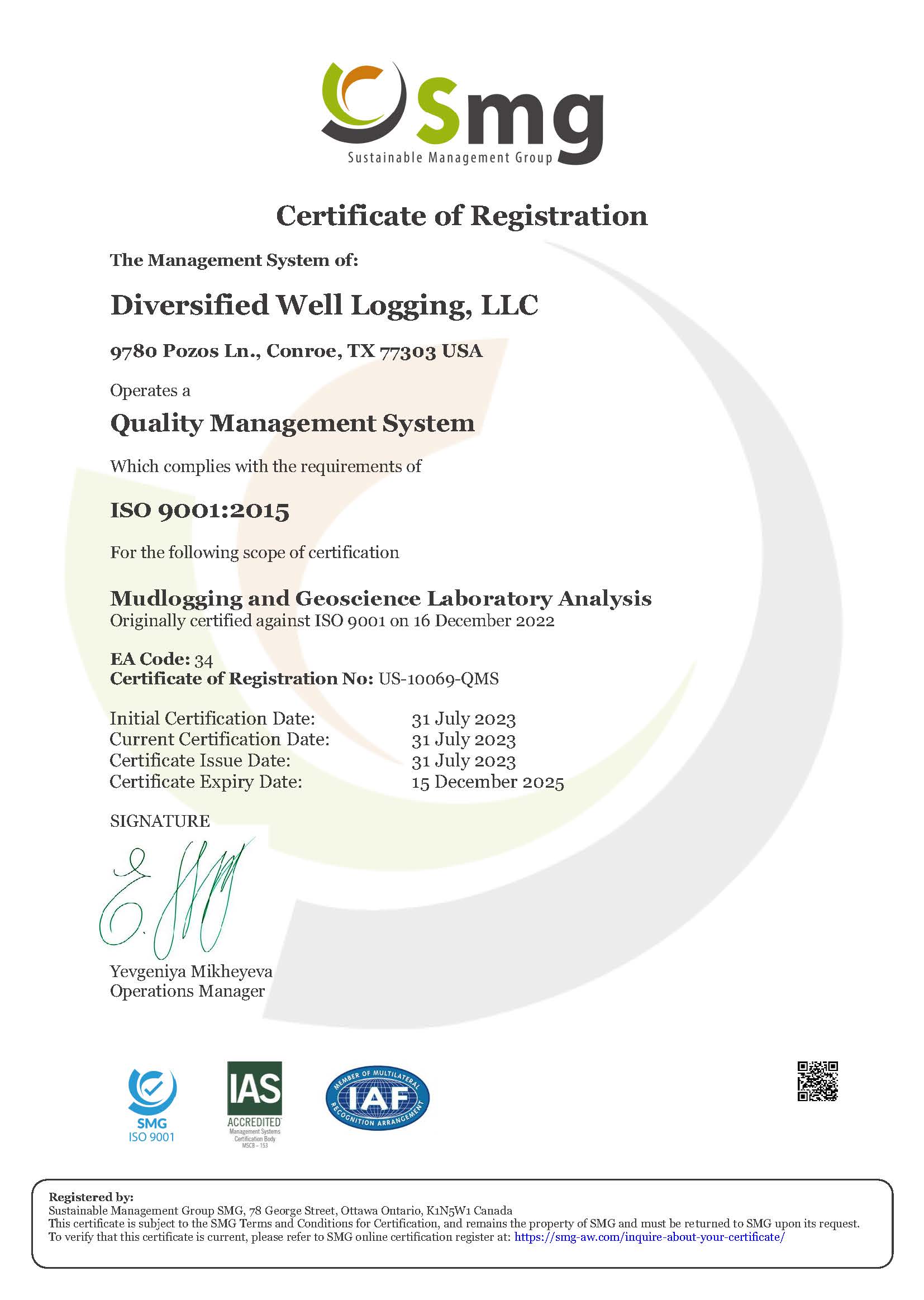 QHSE - Diversified Well Logging